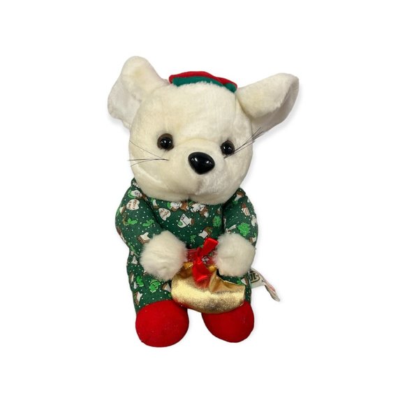 Tbi Plush | Holiday | Vintage Christmas Mouse Plush Stuffed Animal Toy ...
